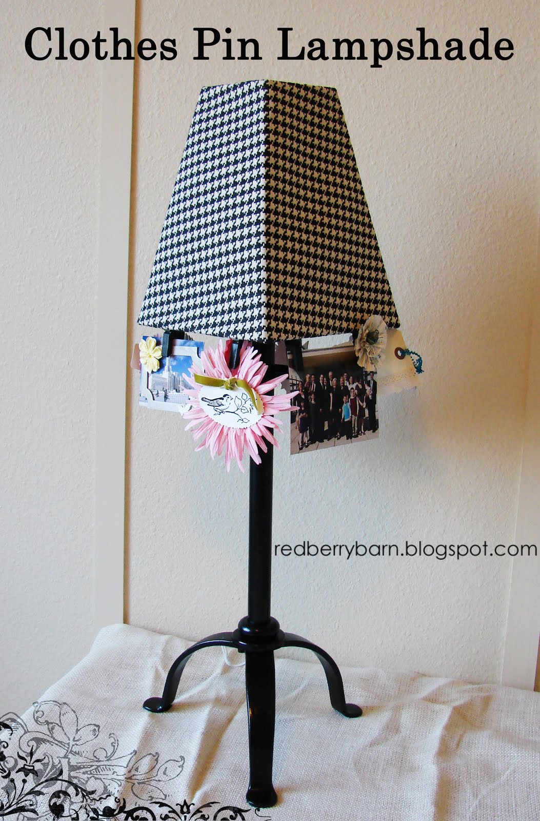 Redberry Barn: Clothes Pin Lampshade...so fun!!!