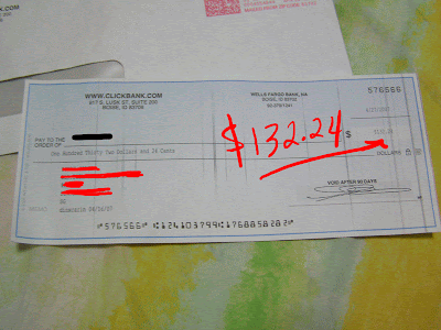 ClickersWorld: My First Clickbank Check