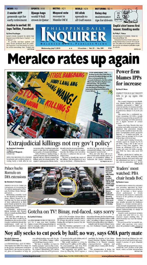 The Inquirer Front Page: July 2010