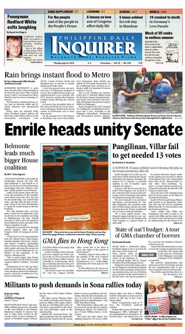 The Inquirer Front Page: July 2010