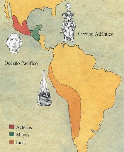 Historia De 2º Año Del Ciclo Básico Mapa Aztecas Mayas E Incas