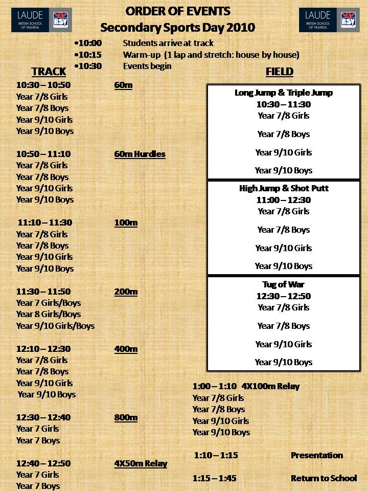 Our School Blog Order Of Events Secondary Sports Day Thursday 10th our-school-blog-order-of-events-secondary-sports-day-thursday-10th