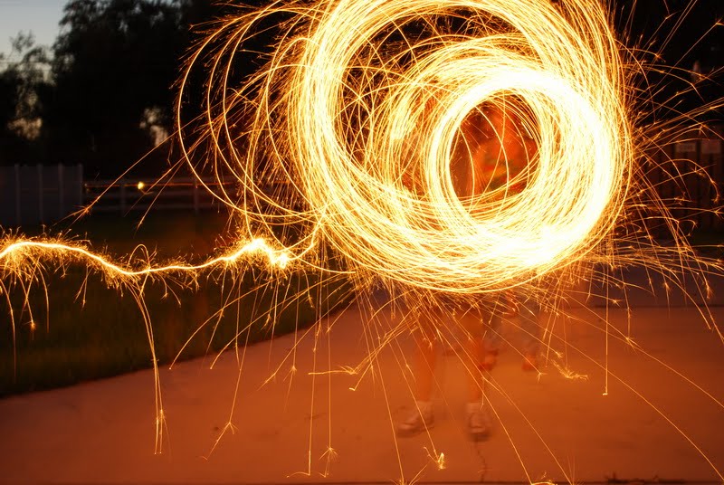 Goat Feathers: Painting with Sparklers