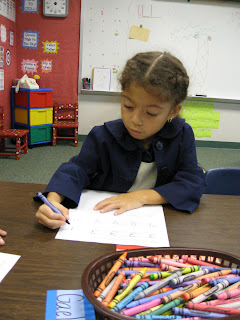 Mrs. Tomme's Kindergarten Class: Doing Our Seat Work