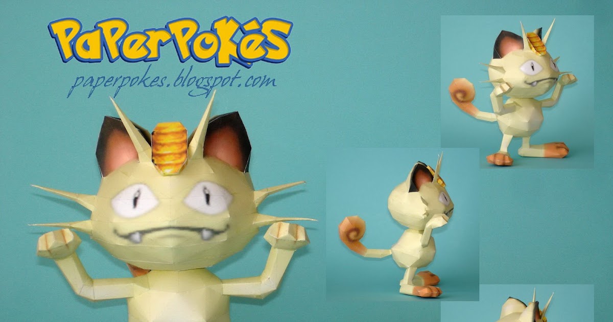 Paperpokés - Pokémon Papercraft: MEOWTH