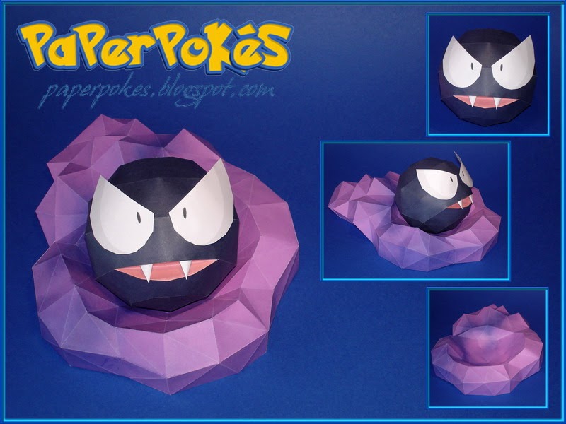 PaperPokés - Pokémon Papercraft: GASTLY