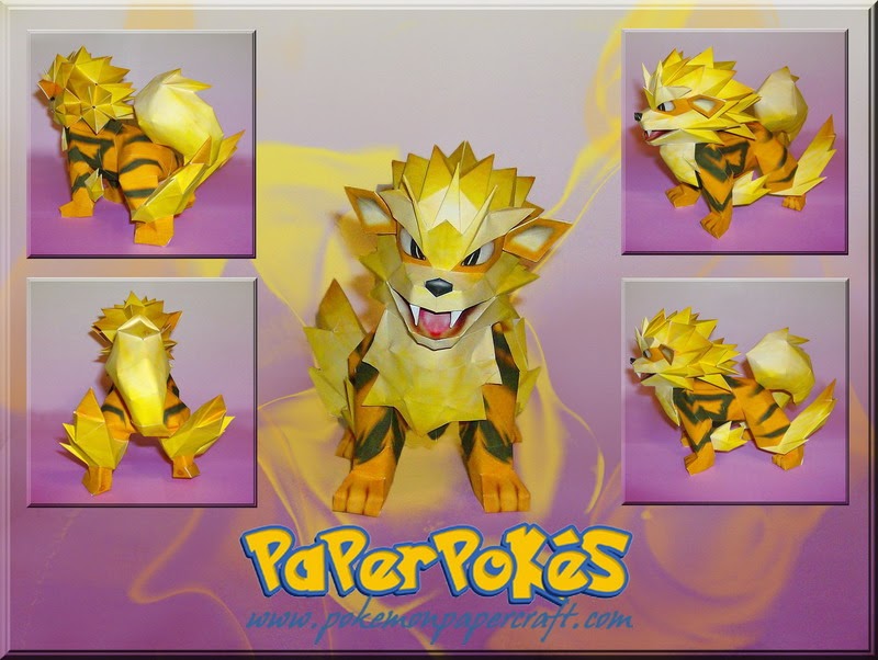 PaperPokés - Pokémon Papercraft: ARCANINE (POdragon's Anniversary Model)