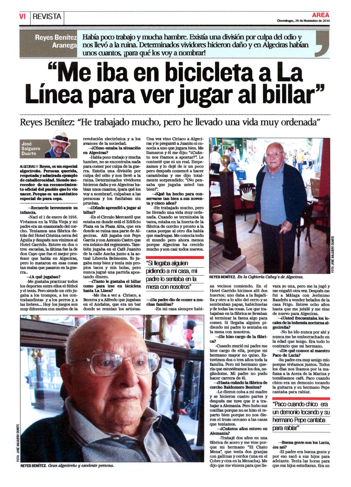 José Salguero Duarte: Reyes Benítez "Paco de Lucía cuando chico era un ...