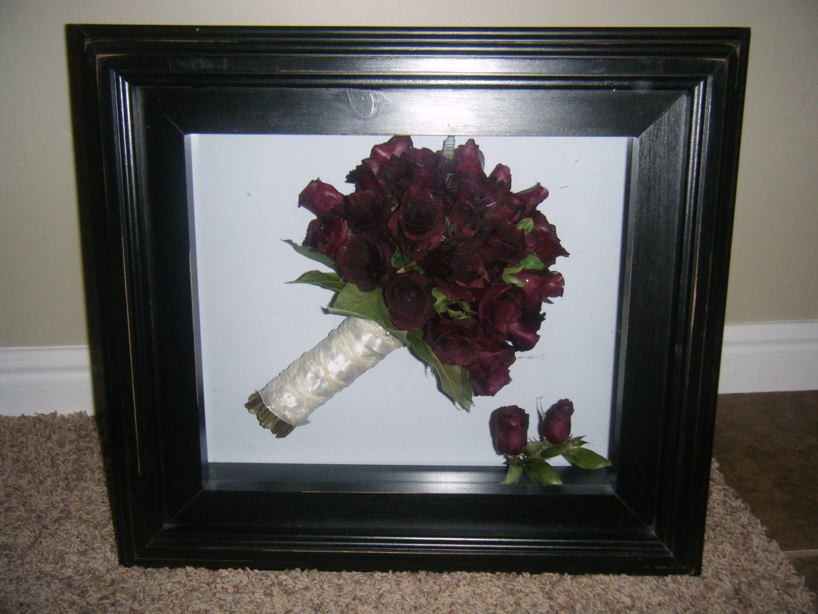 Humble Elegance: Shadow box bouquet