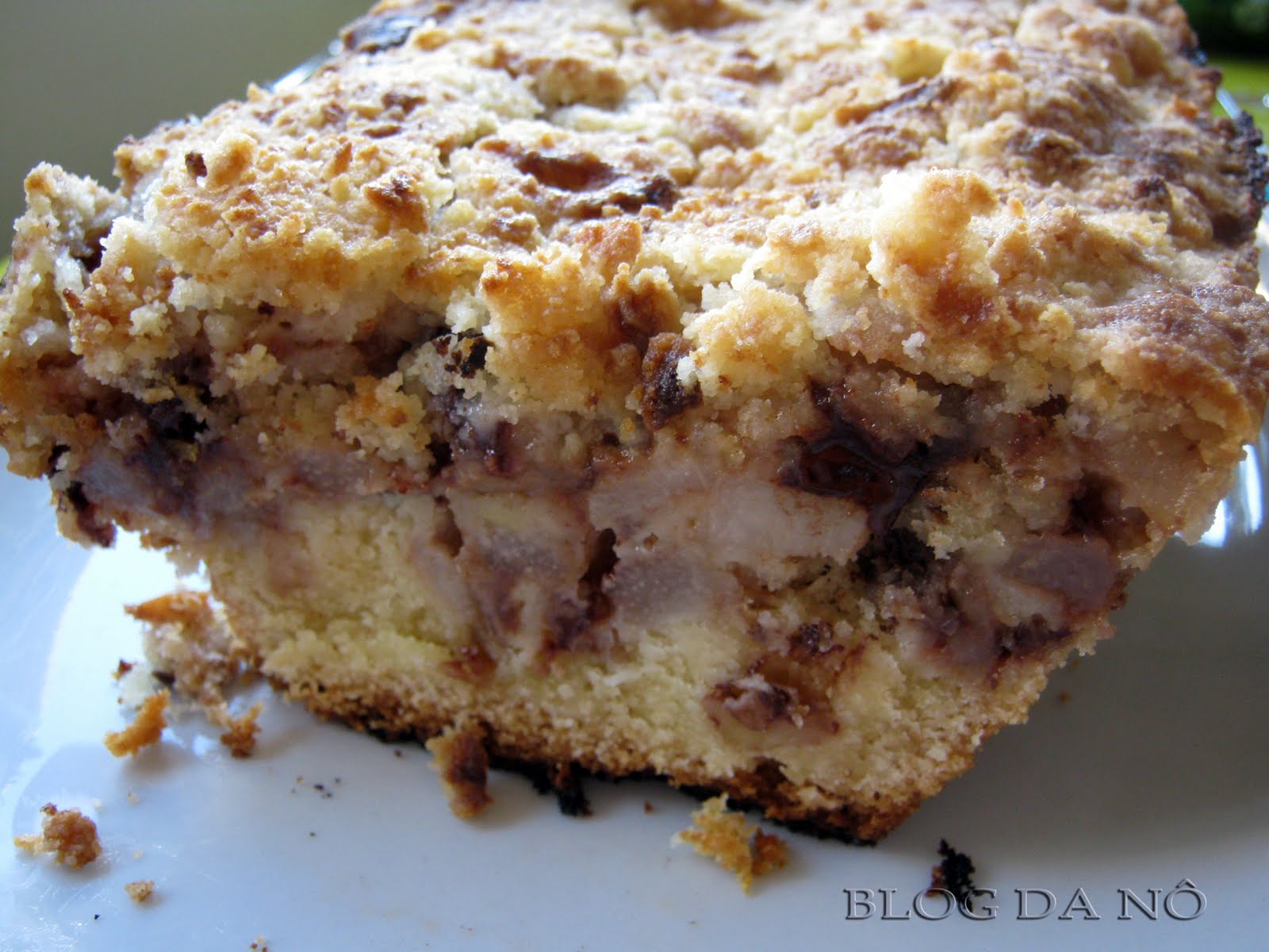 Blog da Nô: Cuca de Peras, Nozes e Chocolate