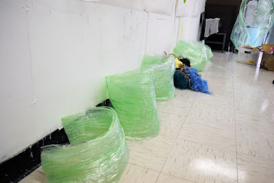 Blue Sky Project : Ari Tabei: body casts (saran wrap)