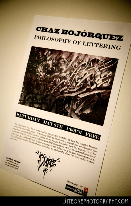 Site One Photography: Philosophy of Lettering x Chaz Bojorquez x Hammer ...