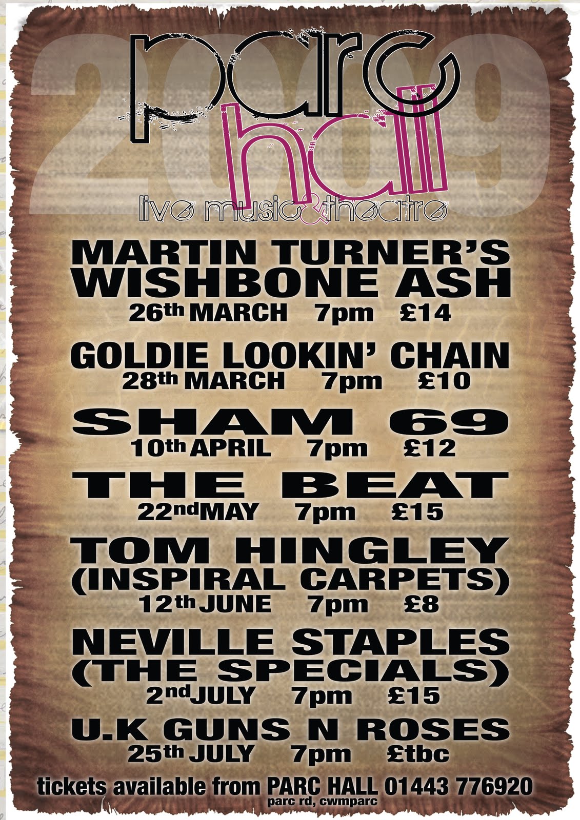 Parc Hall Live Music And Theatre