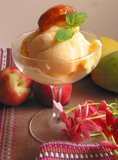 SCREAMING FOR PEACH MANGO ICE-CREAM... - Passionate About Baking