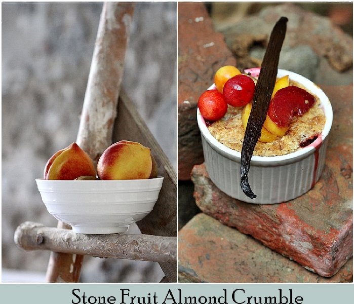{Baking} Stone Fruit Almond Crumble ... baking in the midst of rubble ...