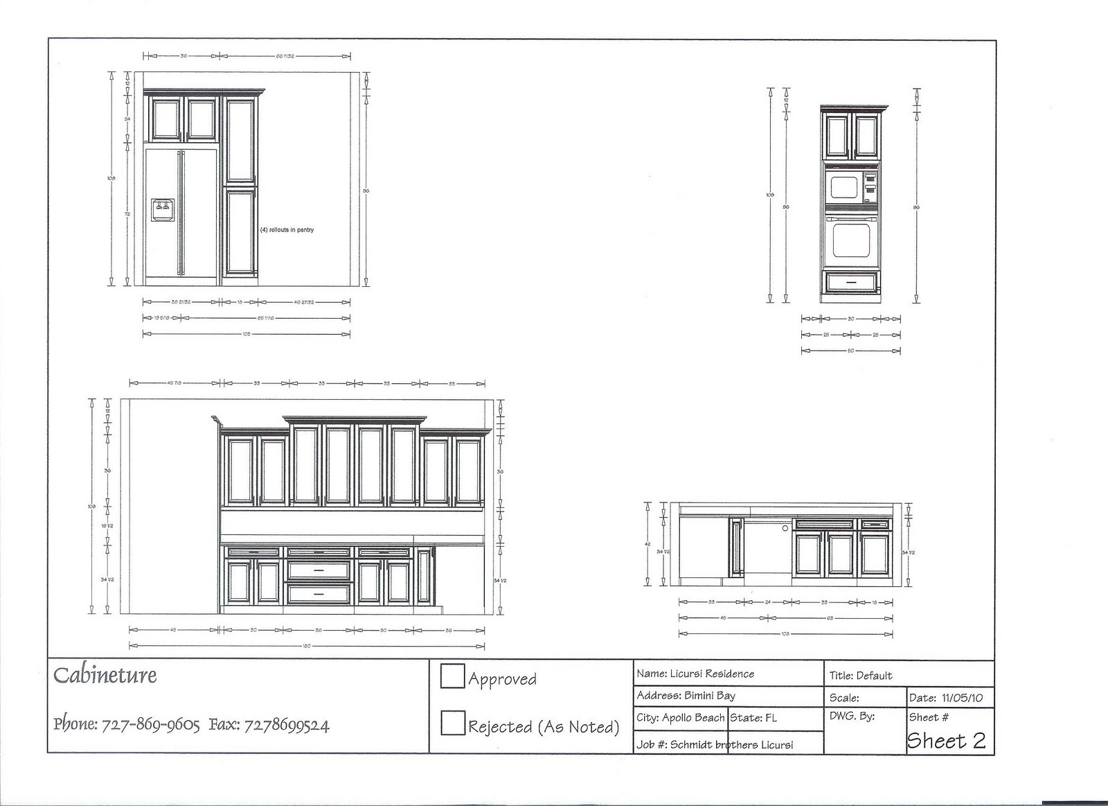 Kitchen Cabinet Elevation Drawings