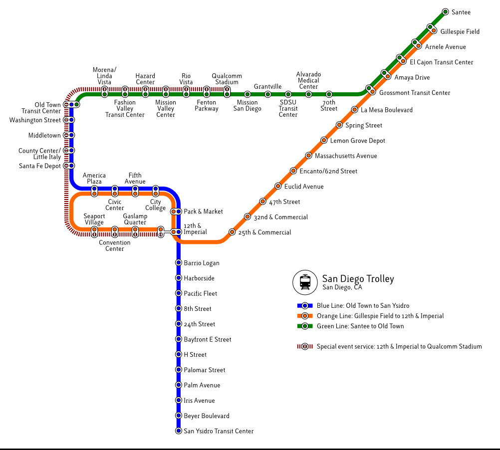 Trolley Station San Diego Map - United States Map
