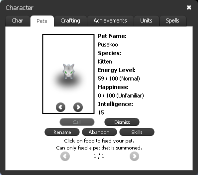 Ninerift Community - Ninerift Help and Guide: Pets: Pet Guide