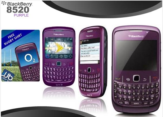 Best Selling Mobile Phone: Purple Blackberry 8520 Curve is O2 Exclusive