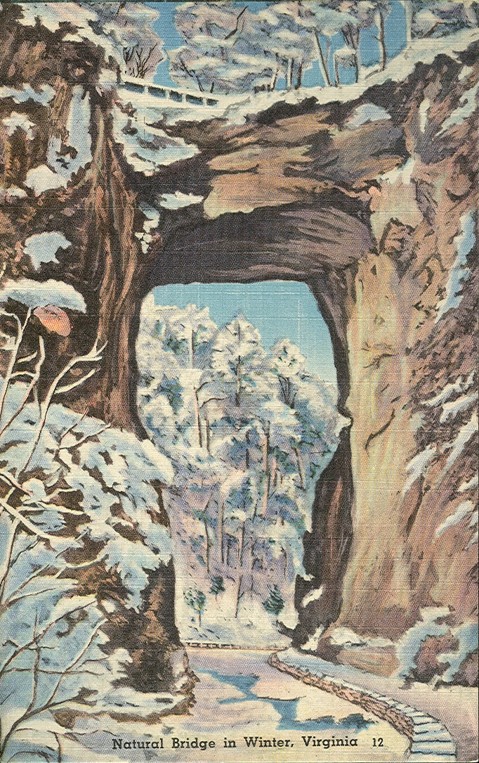 Vintage Travel Postcards: Natural Bridge, Virginia