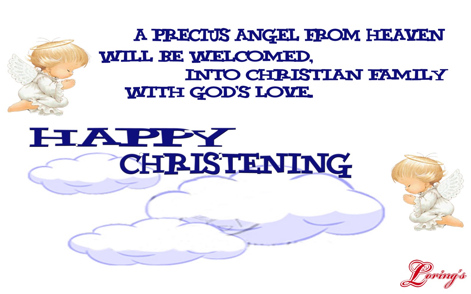 Creations: Lorings "Happy Christening Banner"