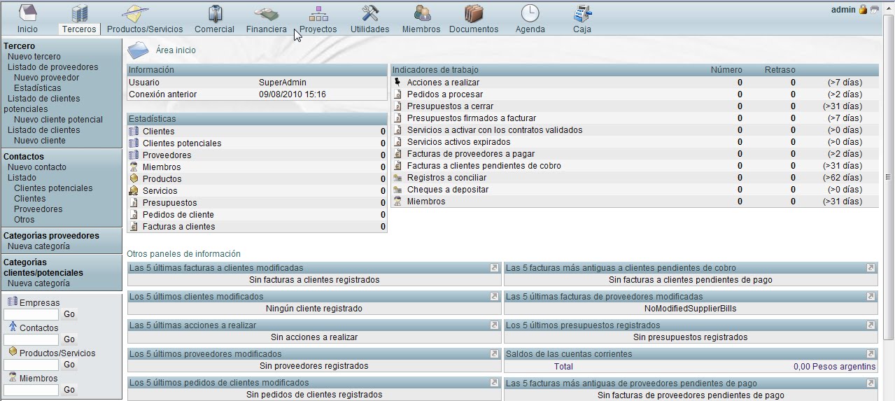 SERVICIOS PARA EMPRESAS: SISTEMA ERP, DOLIBARR