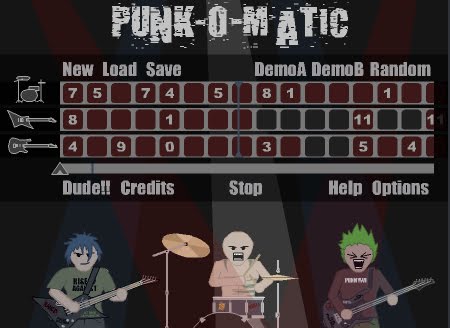 Project Games X: Punk-O-Matic - Jogo de Fazer Música Online