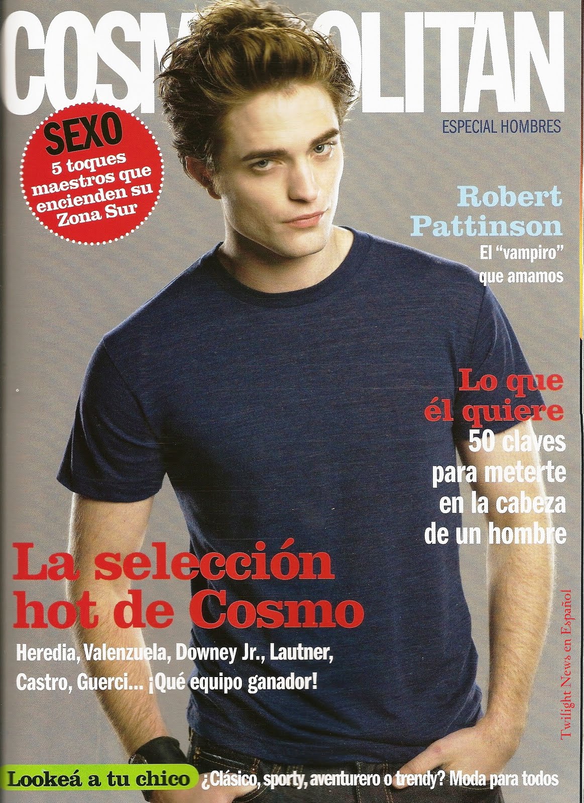 Robert Pattinson News: Rob On The Cover Of Spain's Cosmopolitan: Men's ...