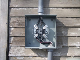 Aycock-Morgan House: New meter socket