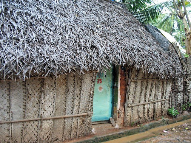 Stock Pictures: Photos of thatched Indian Huts from the Chennai area
