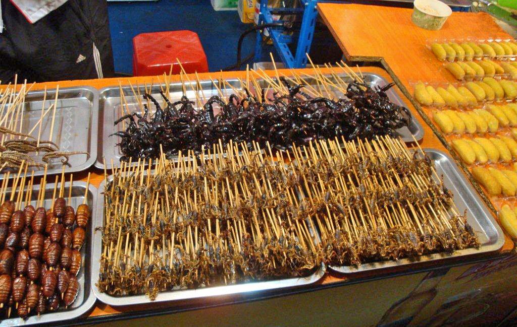 Stock Pictures: Fried and roasted insects