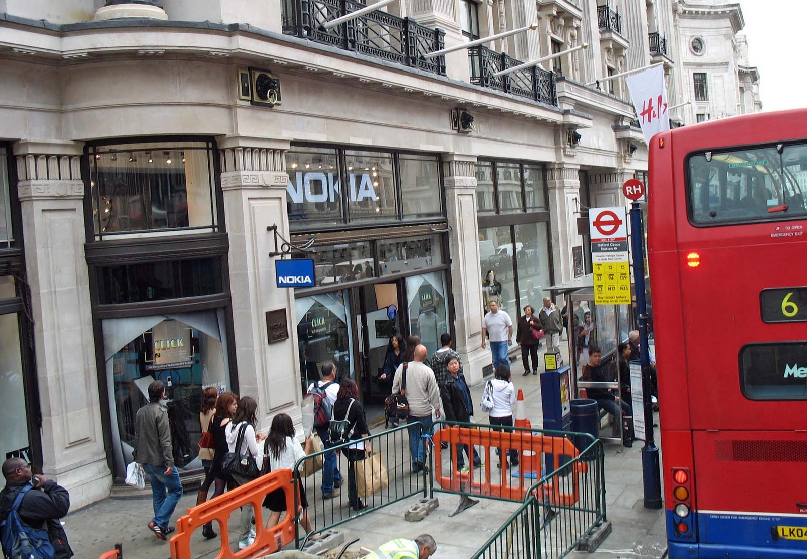 Stock Pictures: London streets with traffic, buses, crowds and people