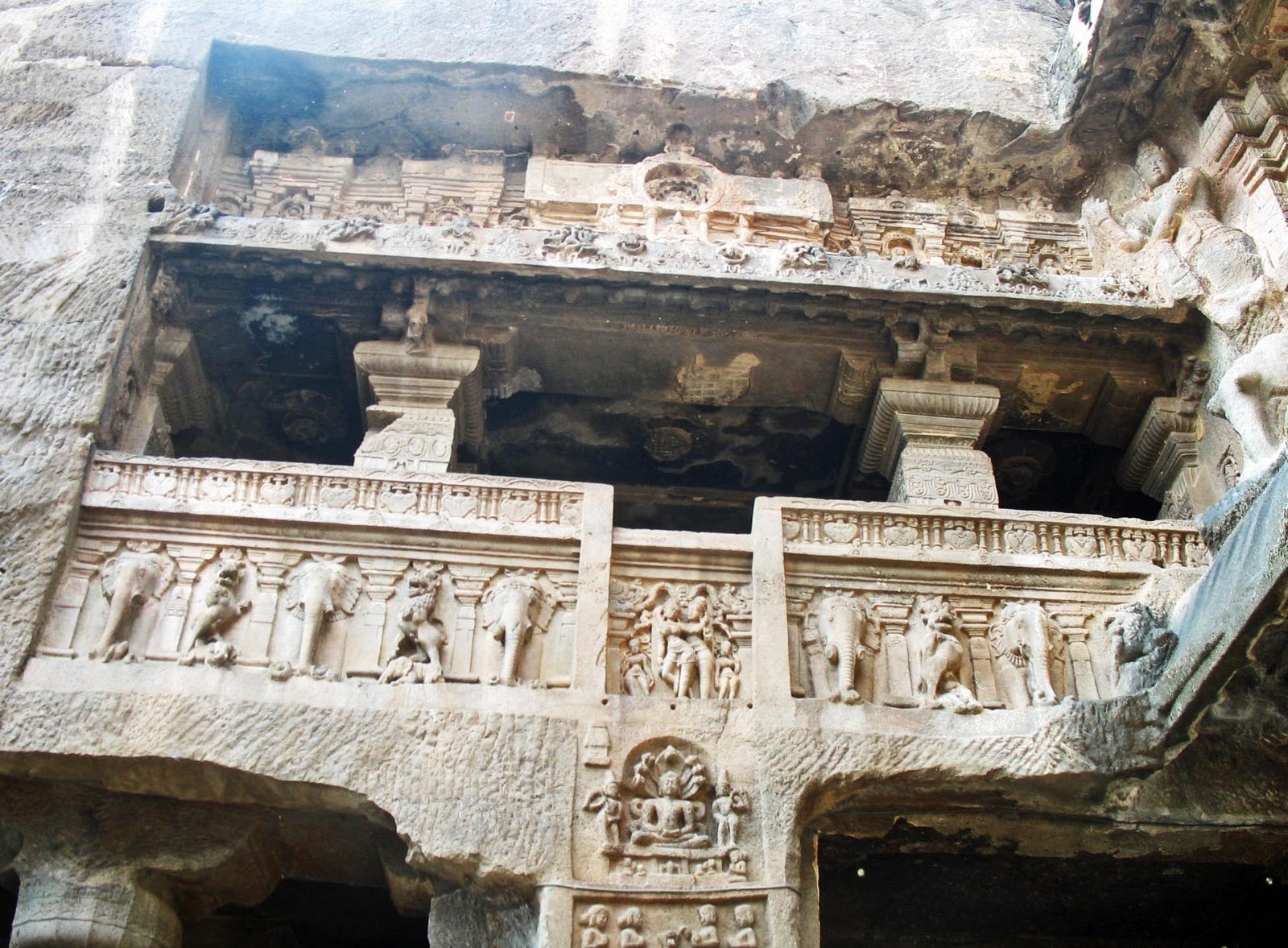 Stock Pictures: Ellora Temples sculpted exteriors