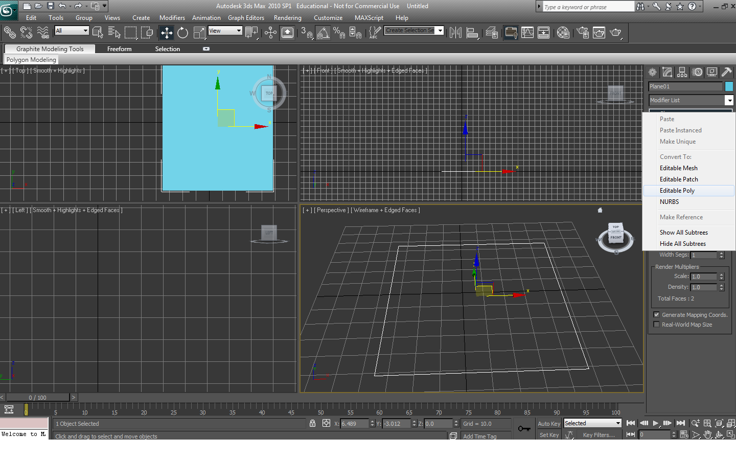 Unit 64: Task 3: How to create a polygon in 3Ds Max