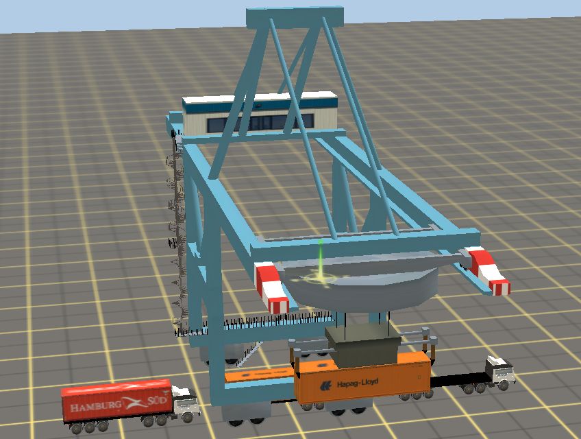 Trainz: Port station for containers - Quay - Cranes