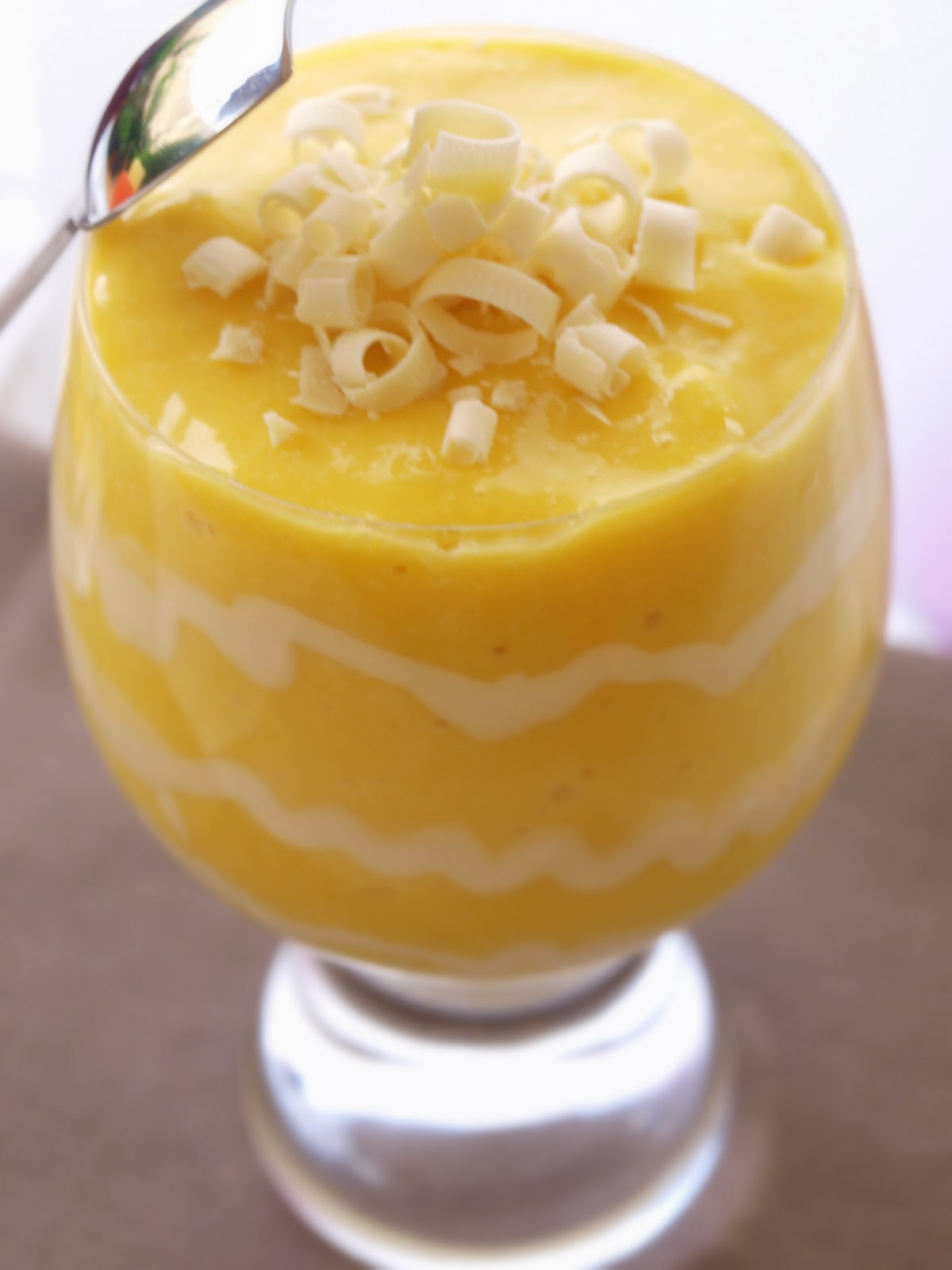 Happy to Cook: Cream of mango and white chocolate