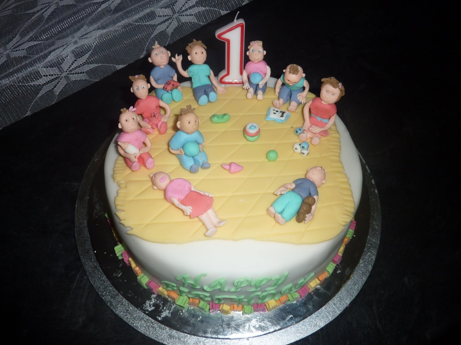 Deb's Cakes and Cupcakes: Mother's Group babies 1st Birthday cake