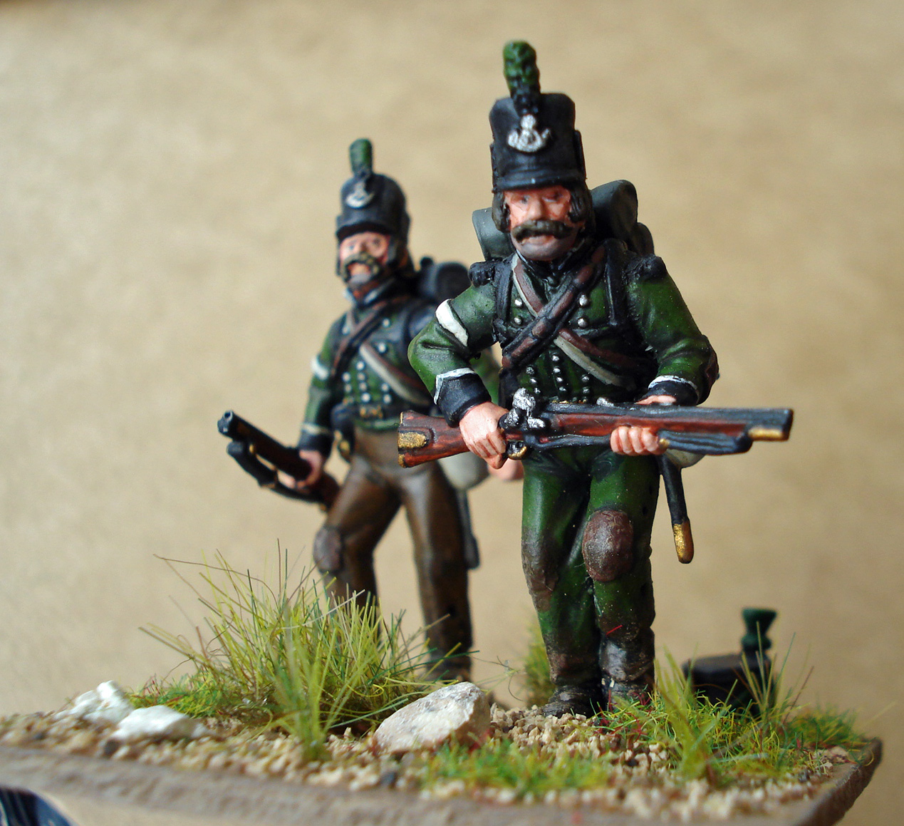 Gunners wargaming: Richard Sharpe and his men finished.