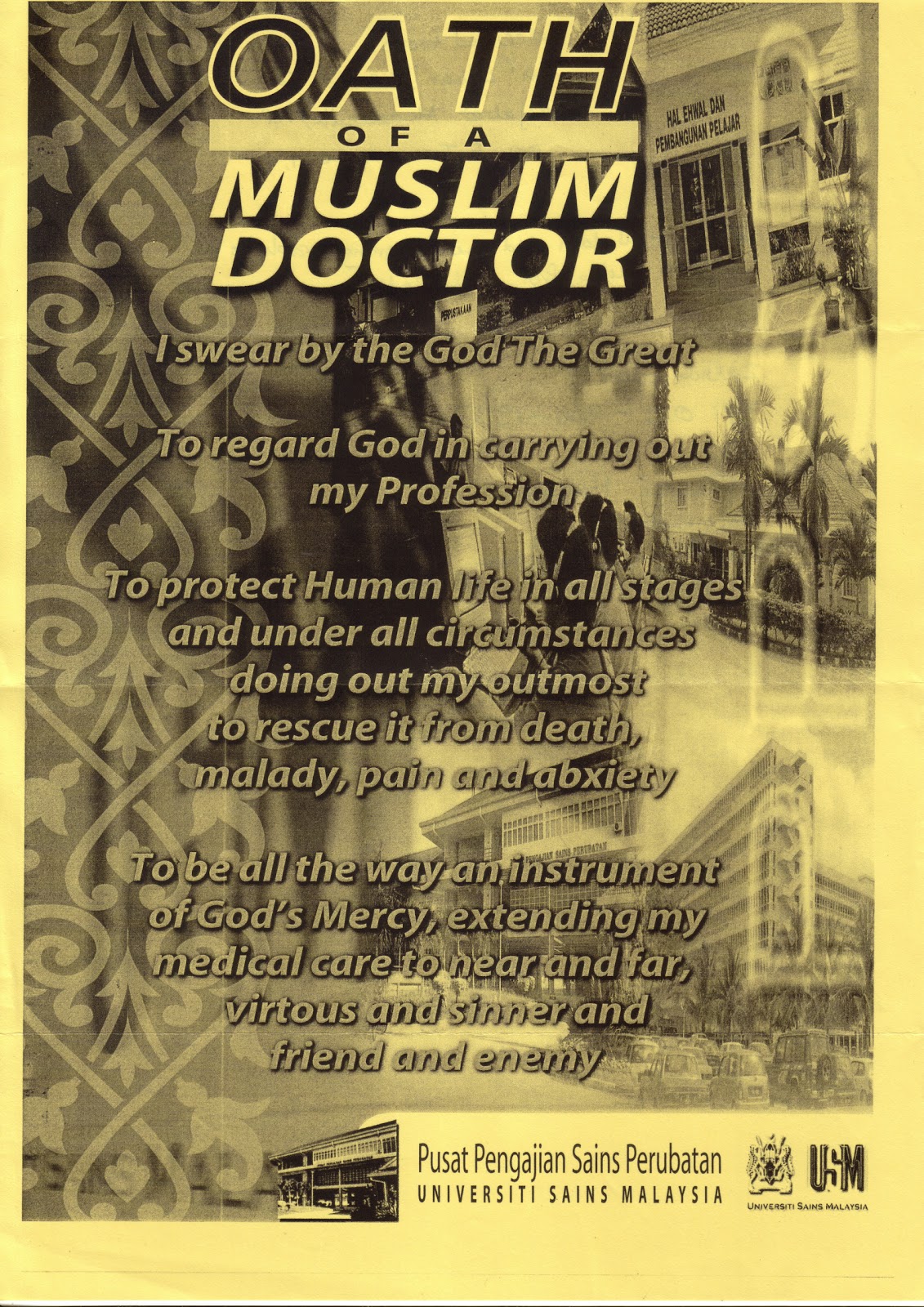 The Early Malay Doctors: Oath of a Muslim Doctor