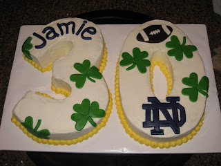 Shannon's Creative Cakes: Notre Dame 30th Birthday