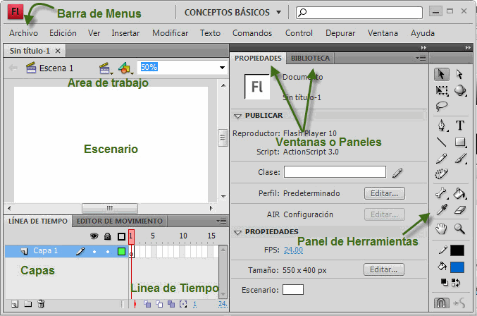 DISEÑO E ILUSTRACION GRAFICA: Adobe Flash CS4