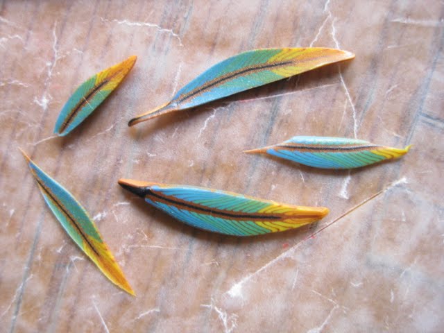 INVENTIVE SOUL : ~*Polymer clay feather cane by, Amber Dawn*~