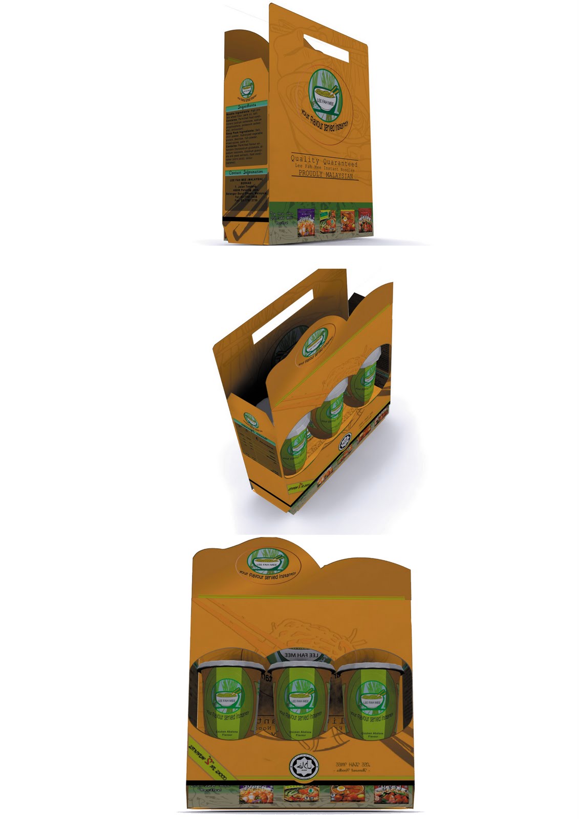 media innovation portfolio: Lee fah mee logo and package design