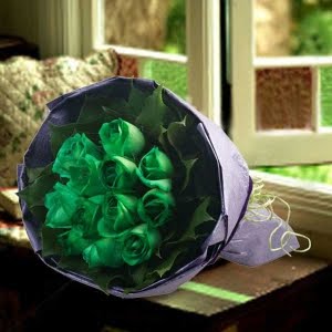 Fancy Flowers Services: Green Roses' Bouquets
