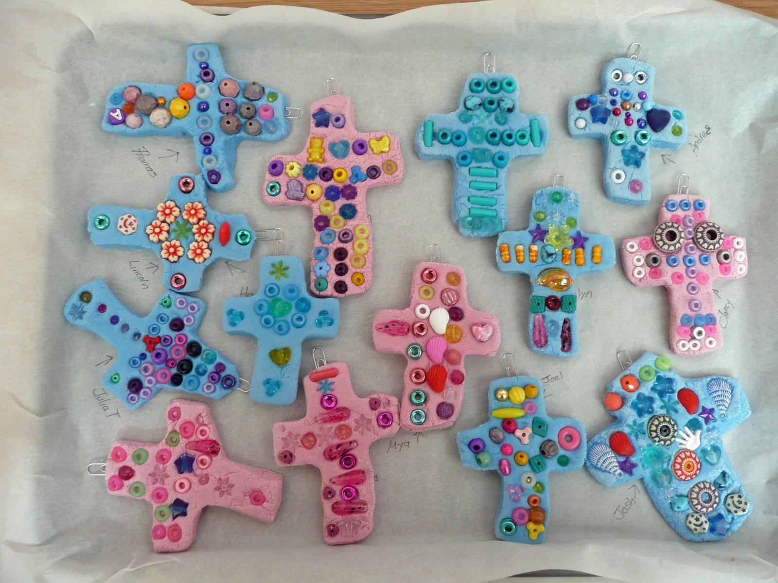 that artist woman: Bead and Clay Crosses