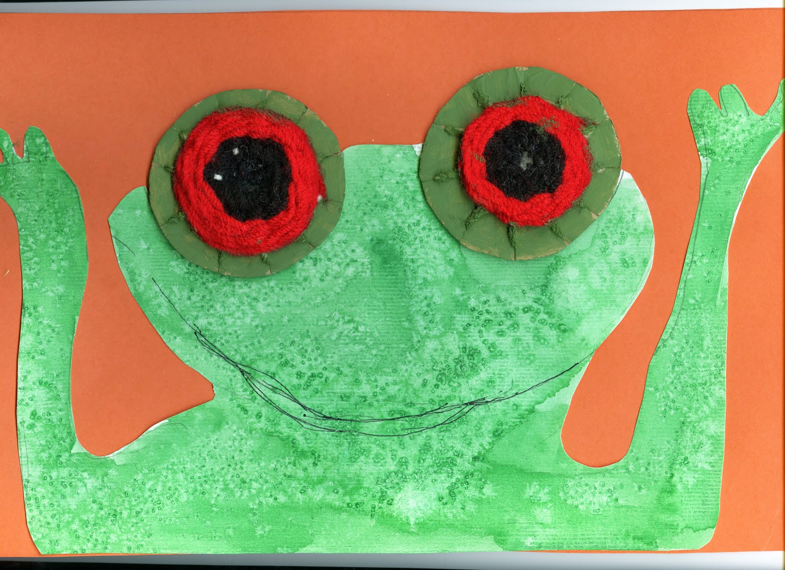 that artist woman: Woven Eyes - Frogs