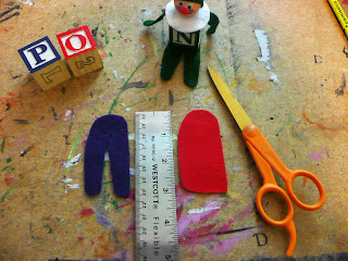 that artist woman: How To Make an Alphabet Block Elf Christmas Ornament