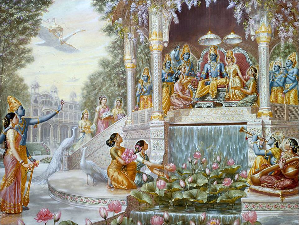 Laxmi Vishnu: View of Paramapadam(Spiritual World - Absolute Perfection)