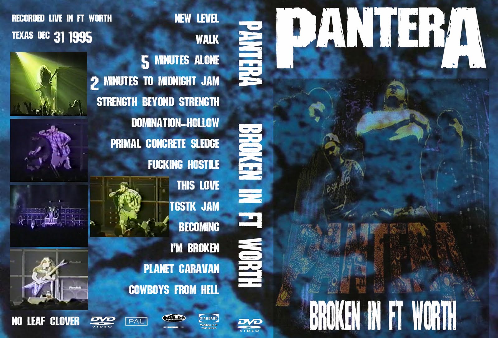 DVD cover bootleg: Pantera - Broken in ft worth, TX, 1995