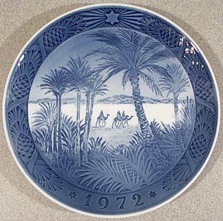 Carola Nativity Gallery: Blue Collector Plates with a Nativity Theme III